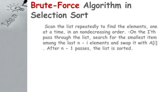 Bruteforce algorithm | PPTX