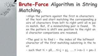 Bruteforce algorithm | PPTX | Programming Languages | Computing