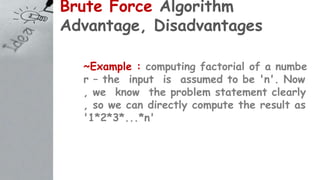Bruteforce algorithm | PPTX