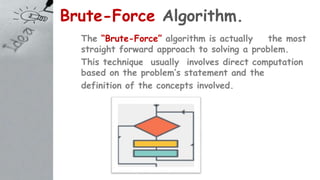 Bruteforce algorithm | PPTX | Programming Languages | Computing