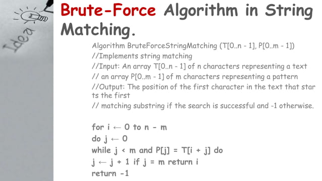 Bruteforce algorithm