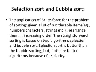 Brute force method | PPT