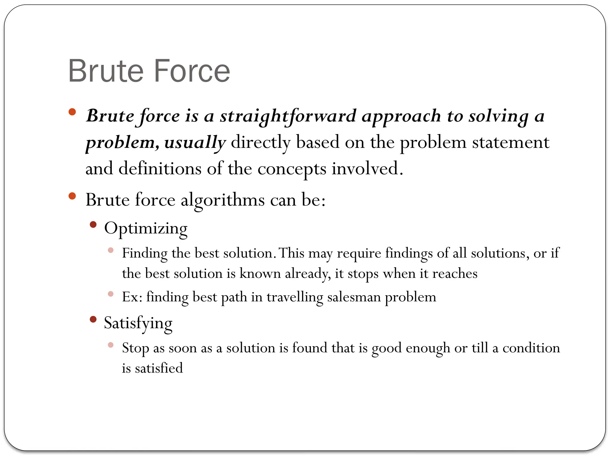 Brute Force and Divide & Conquer Technique | PPTX