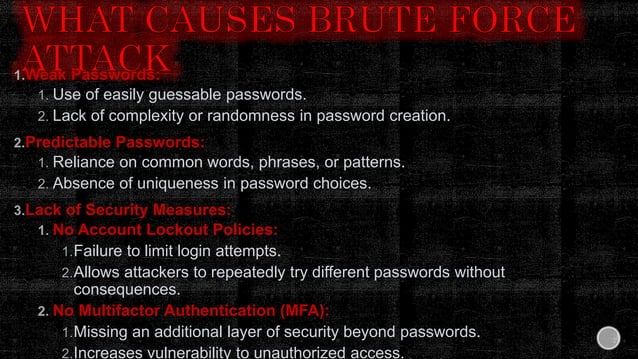 Brute Force Attack and Its Prevention.pptx | Information and Network Security | Computing