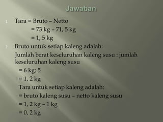 Bruto, Netto dan Tara | PPTX