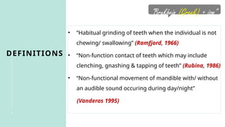 bruxism in children ppt for dental students | PPTX