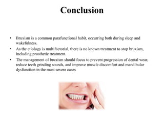 Bruxism and its management | PPTX