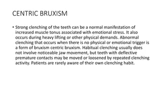 bruxismo, habito producido por el estres | PPTX