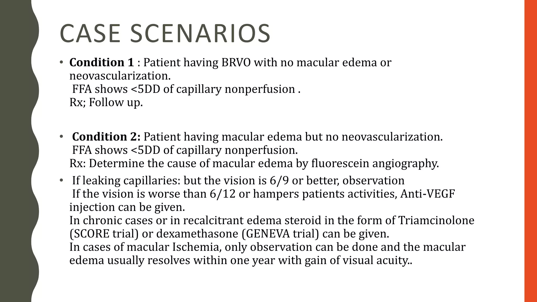 Branch retinal vein occlusion (BRVO) | PPTX
