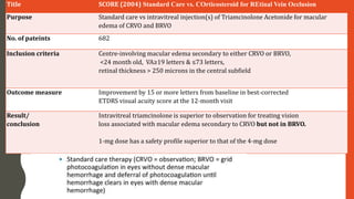Branch retinal vein occlusion (BRVO) | PPTX