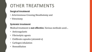 Branch retinal vein occlusion (BRVO) | PPTX