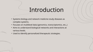 From Systems Biology to P4 Medicine: applications | PPT