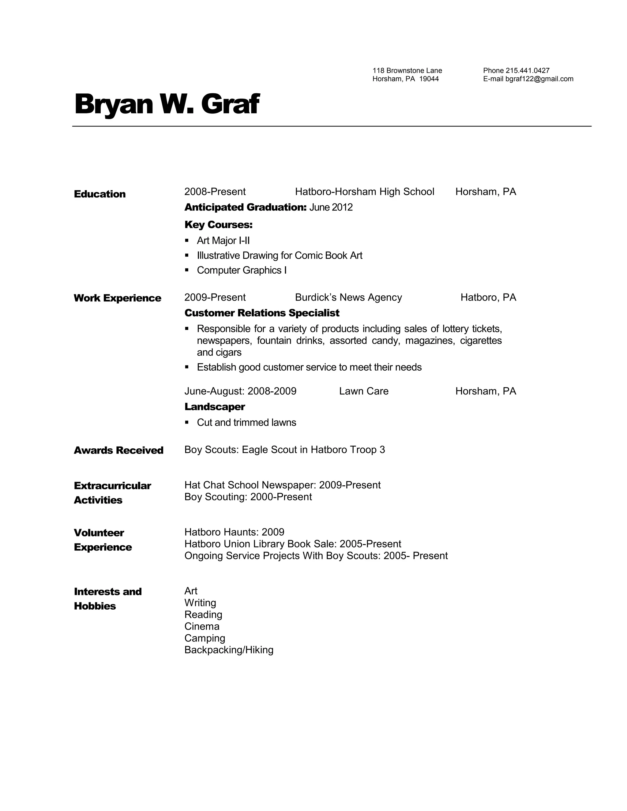 Bryan Graf Resume | PDF