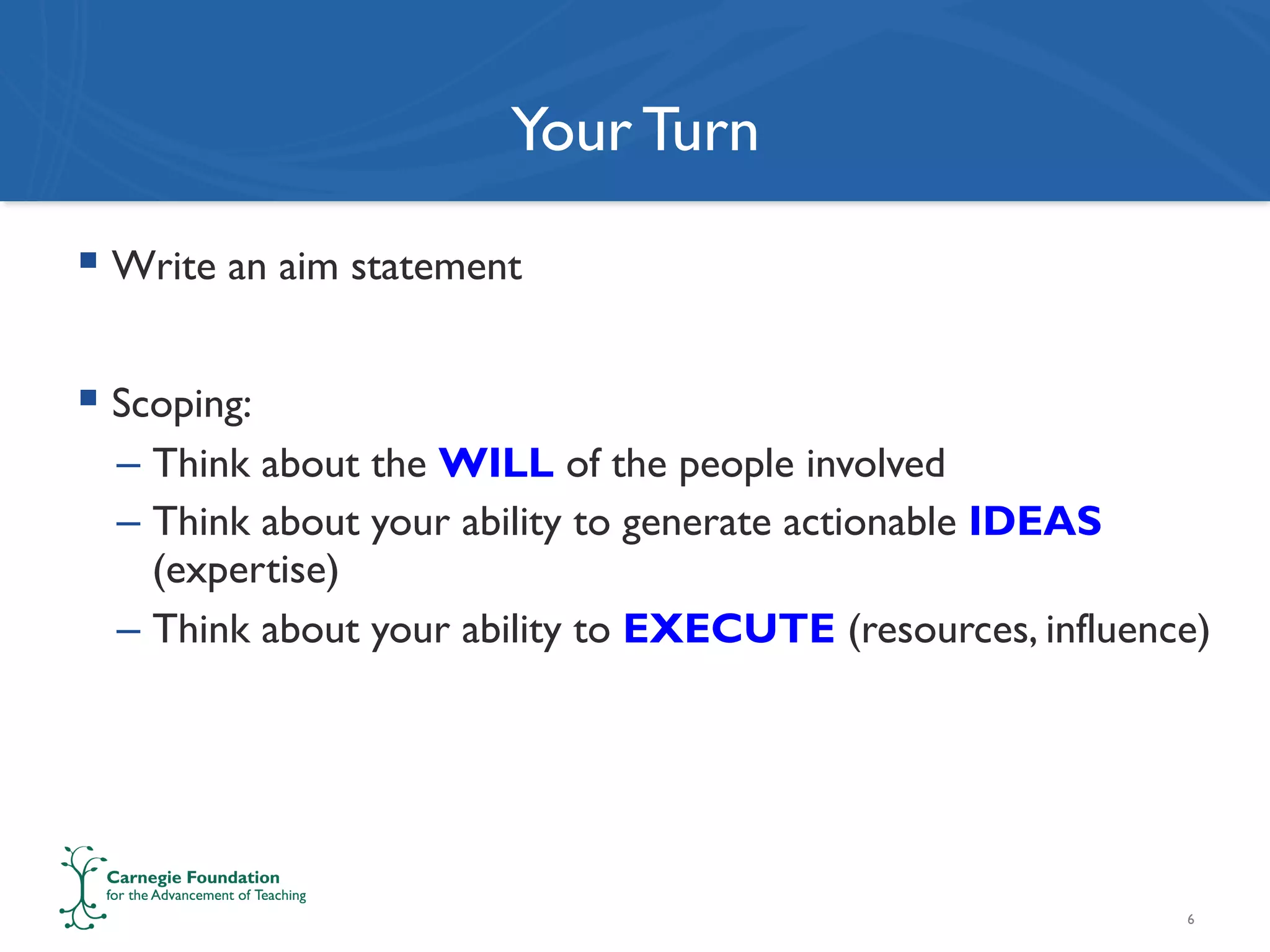 Bryk 2014 developing an aim statement for a nic | PDF
