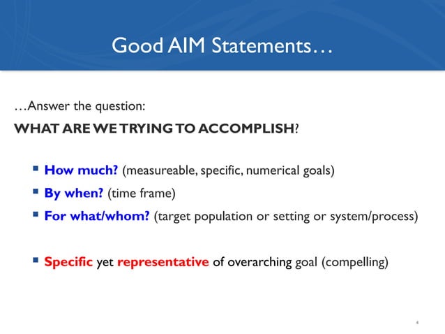 Bryk 2014 developing an aim statement for a nic | PDF