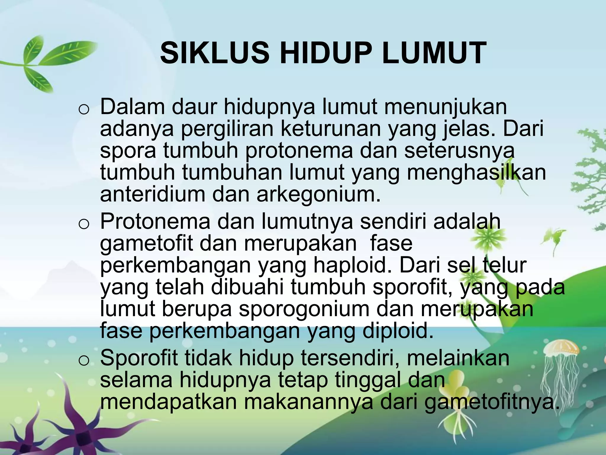 PPT Embriologi Tumbuhan - Bryophyta | PPTX