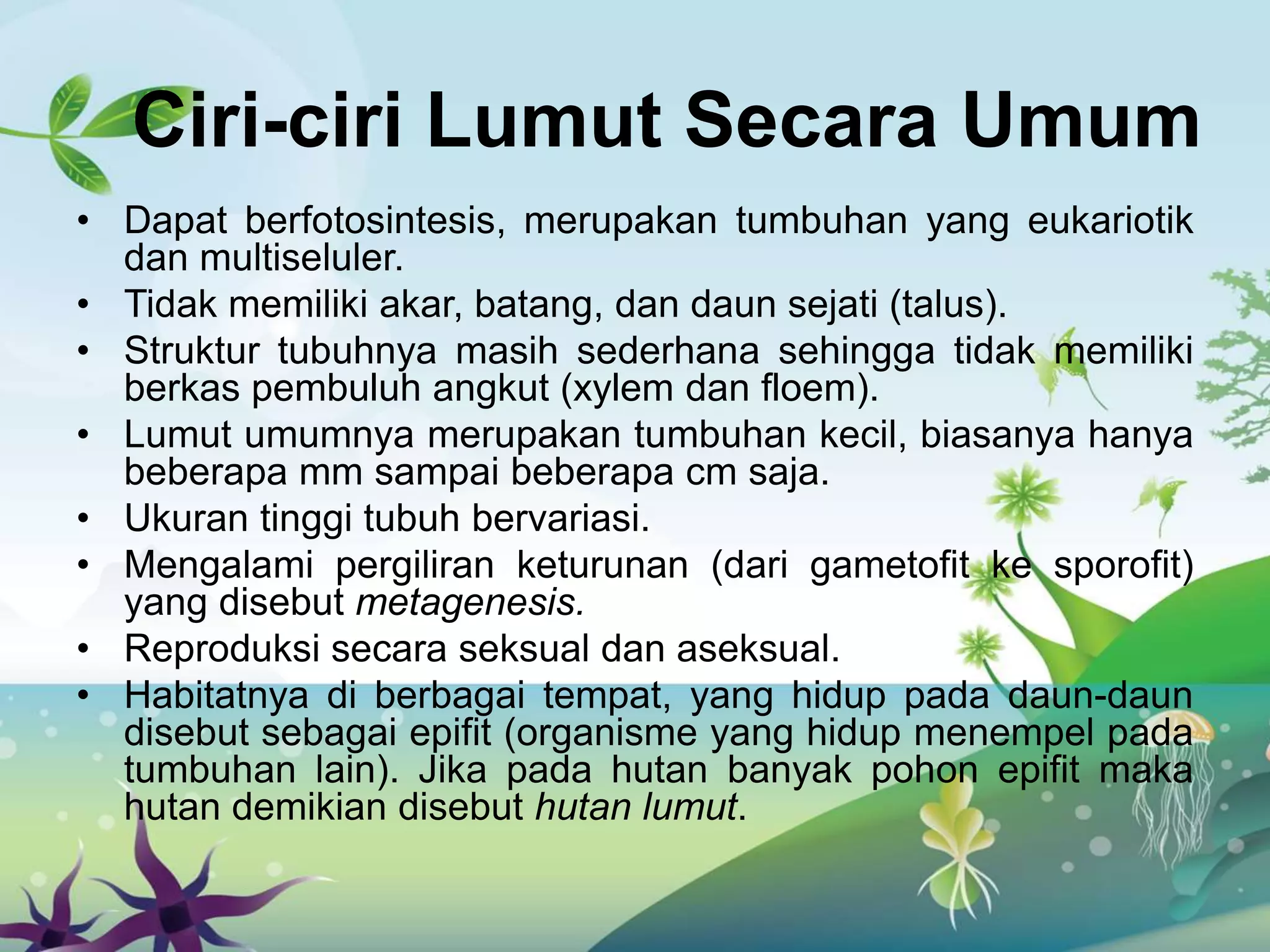 PPT Embriologi Tumbuhan - Bryophyta | PPTX