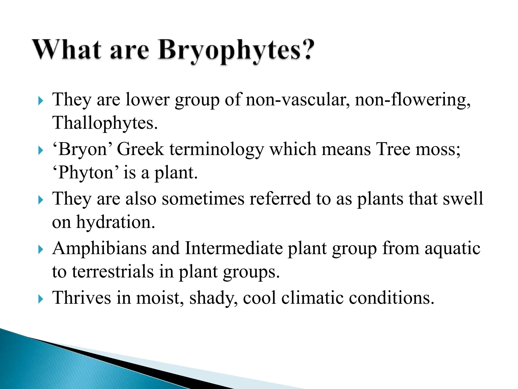 BRYOPHYTES CLASSIFICATION BY GM Smith.pptx