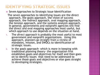 Bryson. chapter 6. identifying strategic issues facing the organization ...