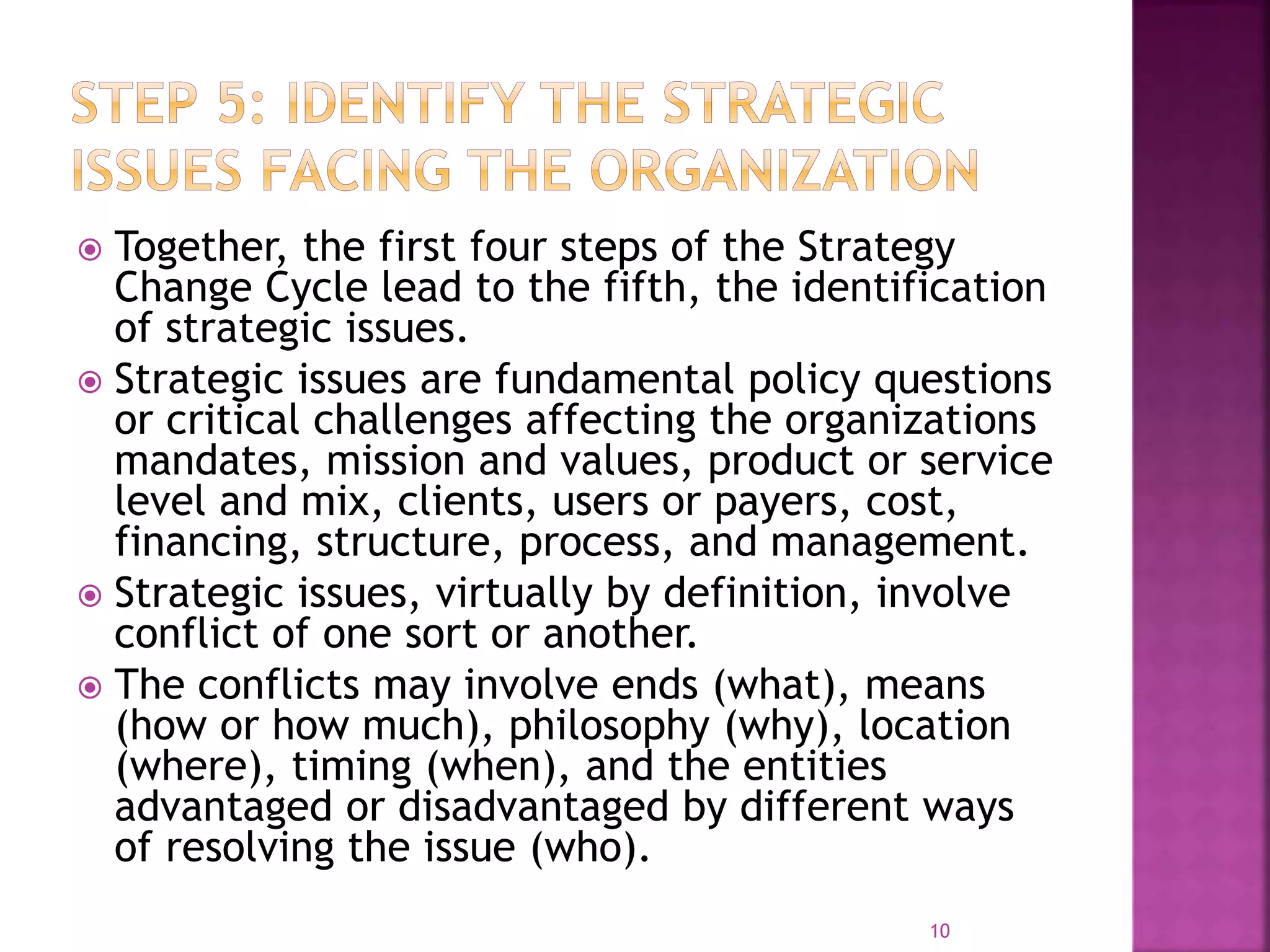 Bryson. chapter 2. the strategy change cycle. an effective strategic ...
