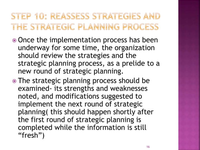 Bryson. chapter 2. the strategy change cycle. an effective strategic planning approach(1) | PPTX
