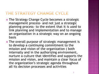 Bryson. chapter 2. the strategy change cycle. an effective strategic ...