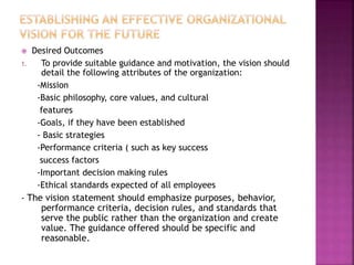 Bryson. chapter 8 . establishing an effective organizational vision for ...