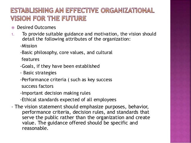 Bryson. chapter 8 . establishing an effective organizational vision f…