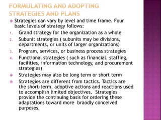 Bryson. chapter 7. formulating and adopting strategies and plans | PPTX
