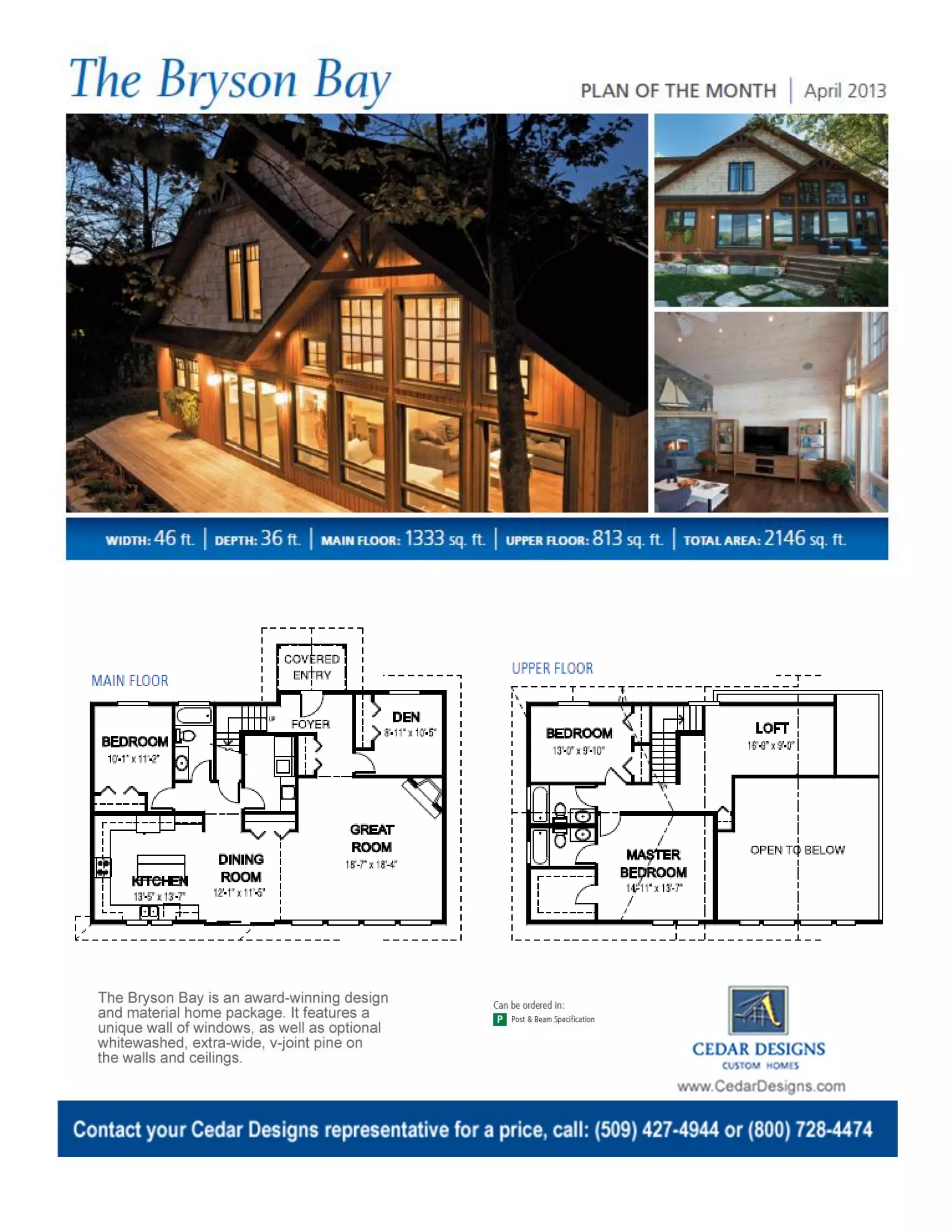 Bryson Bay Cedar Homes Plan of the Month | PDF