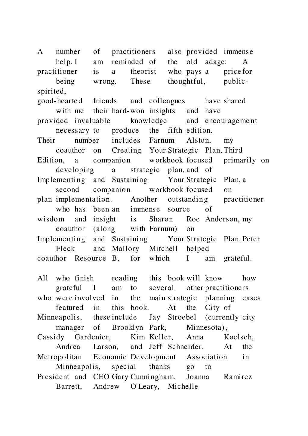 Bryson, J. M. (2018). Strategic planning for public and nonpro | DOCX