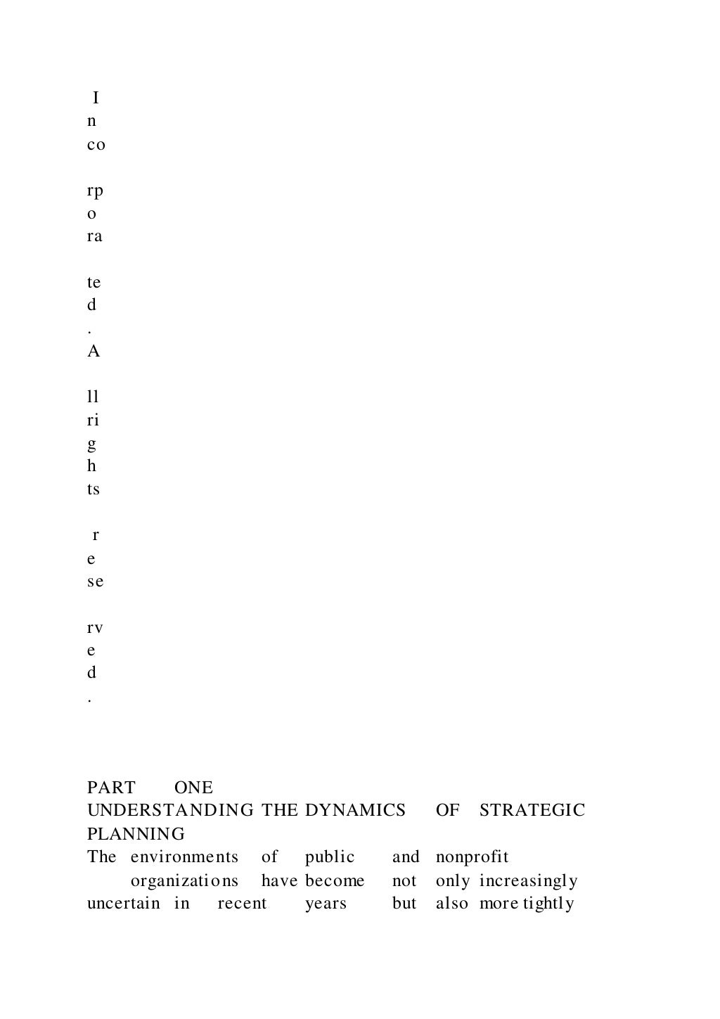 Bryson, J. M. (2018). Strategic planning for public and nonpro | DOCX