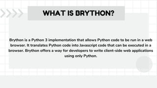 Brython.pdf | Web Development | Internet