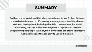 Brython.pdf | Web Development | Internet