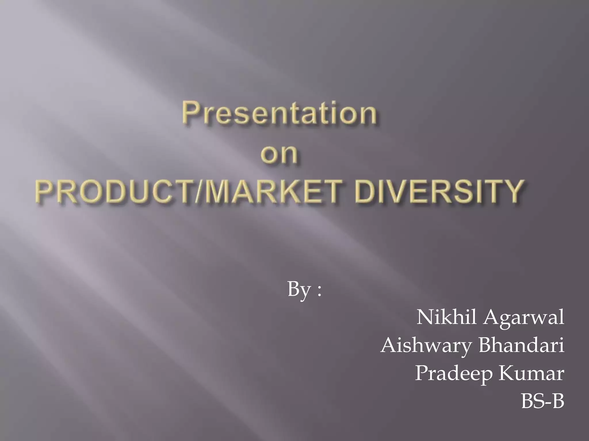 Product Diversity | PPT