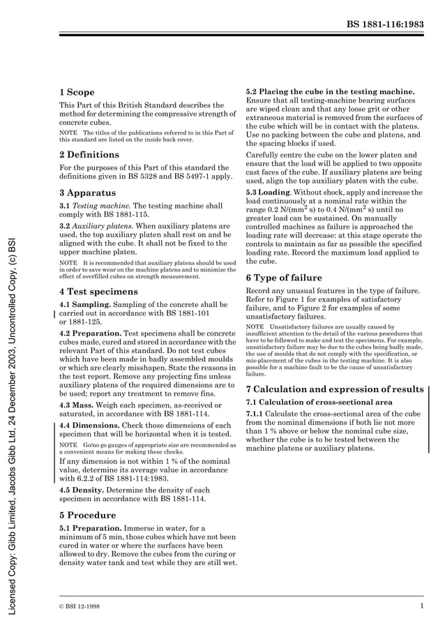 Bs 1881-part-116-83 | PDF | Civil Engineering Industry | Industries