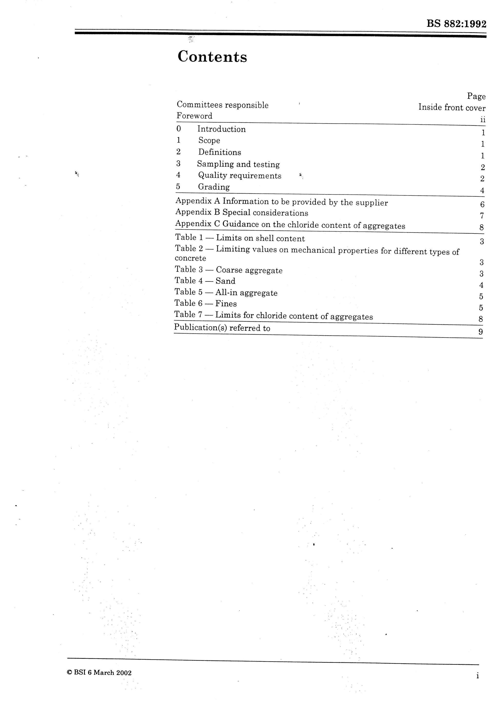 Bs 882 aggregates from natural sources | PDF