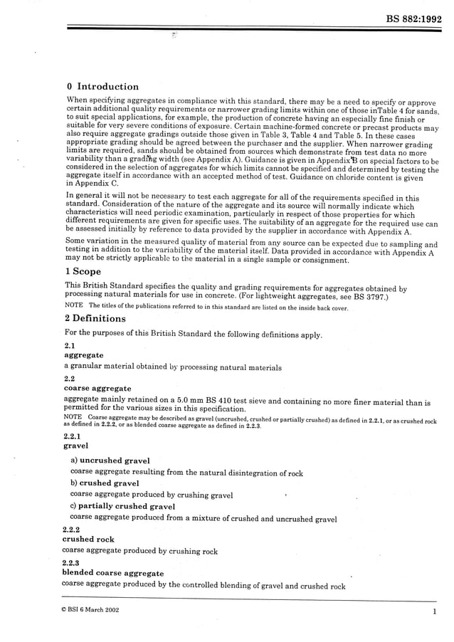 Bs 882 aggregates from natural sources | PDF