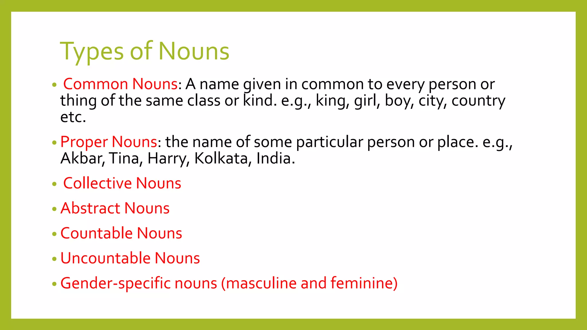 BS-BE Parts of Speech, Types of Nouns and its Uses.pptx