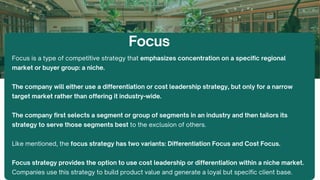 BS-Business Level Strategy- Differenciation, Cost Leadership and Focus ...