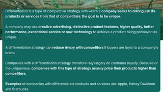 BS-Business Level Strategy- Differenciation, Cost Leadership and Focus ...