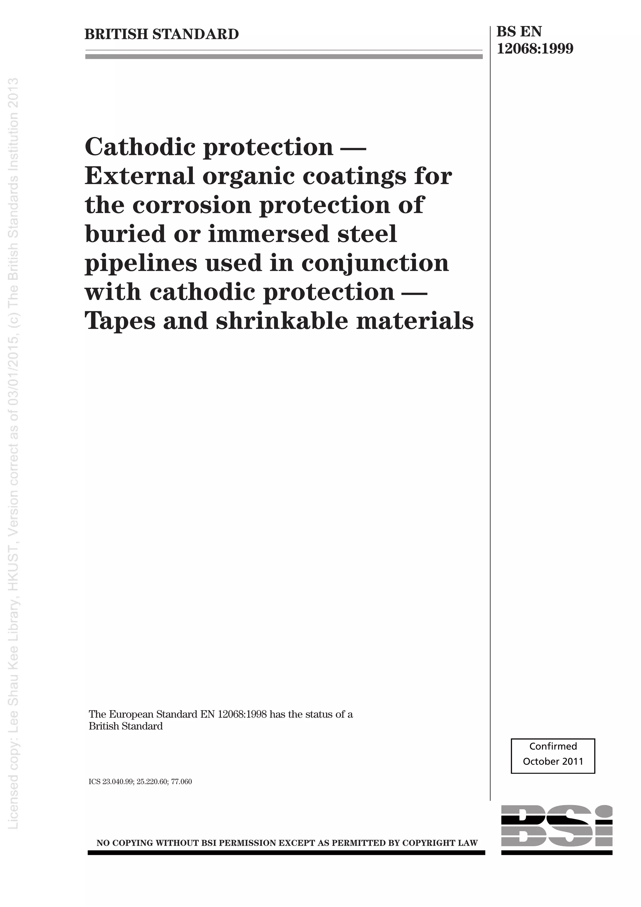 Bs en 12068 - 1999 | PDF