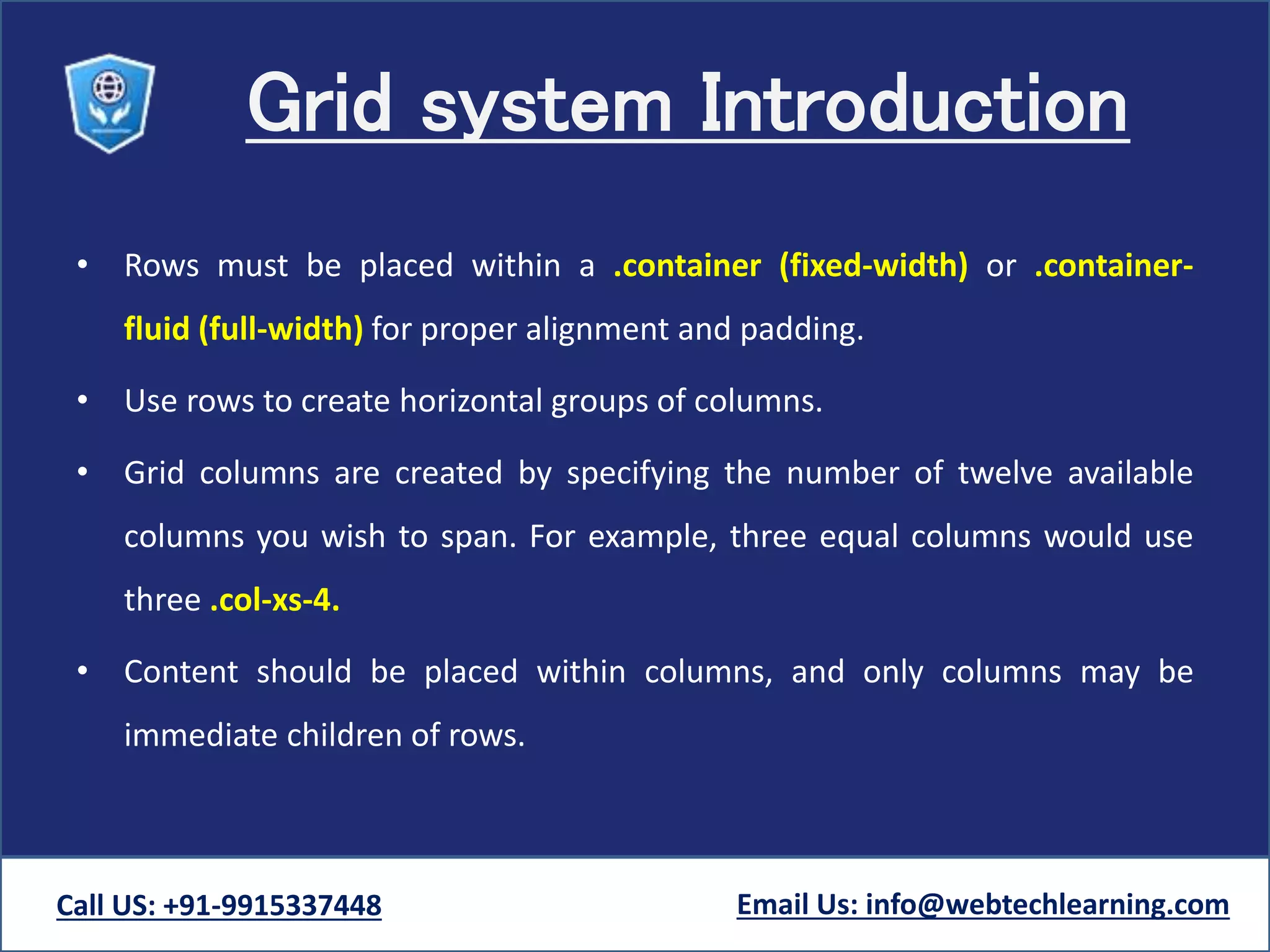 Bootstrap Grids Ppt