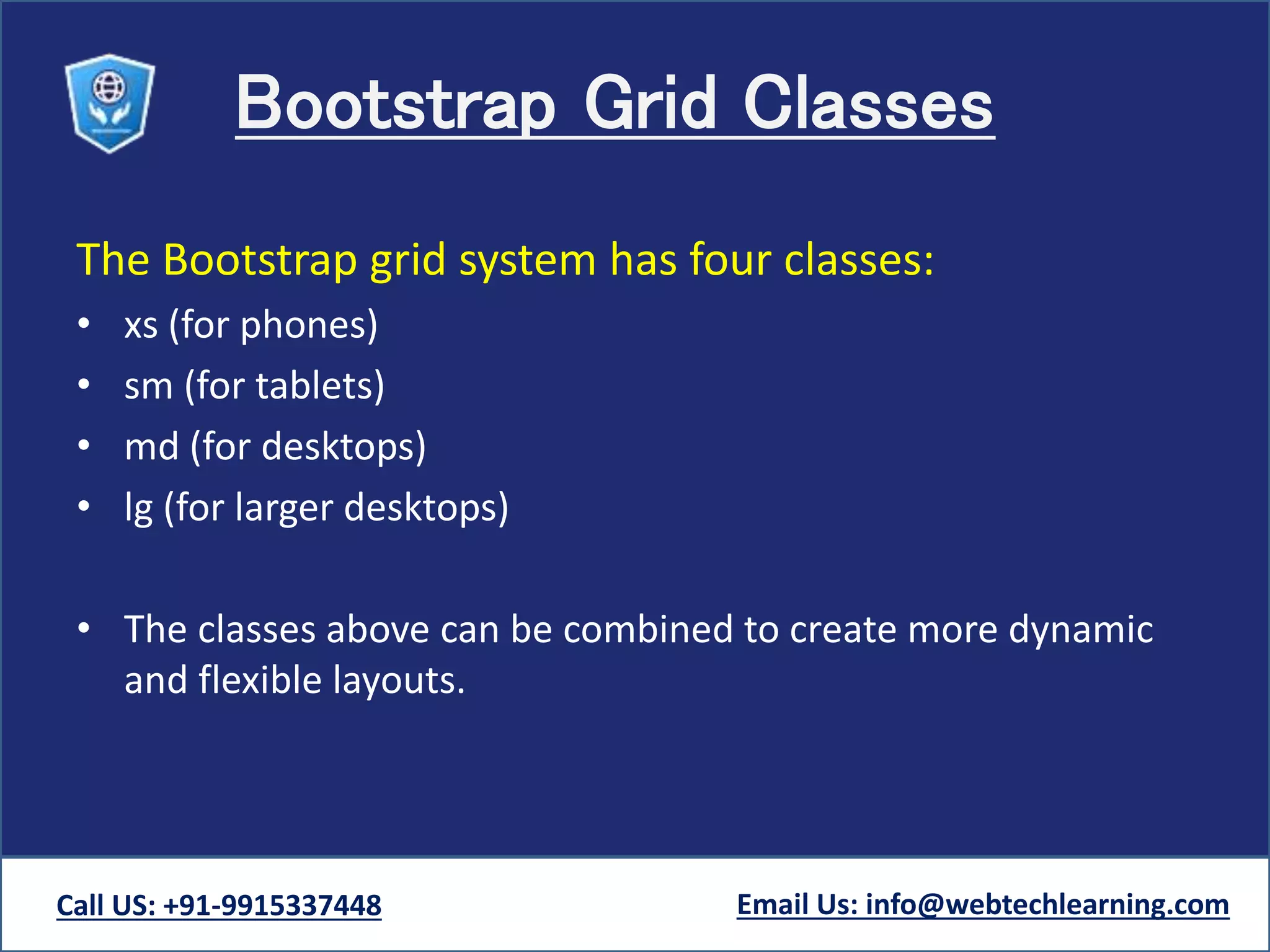 Bootstrap Grids Ppt