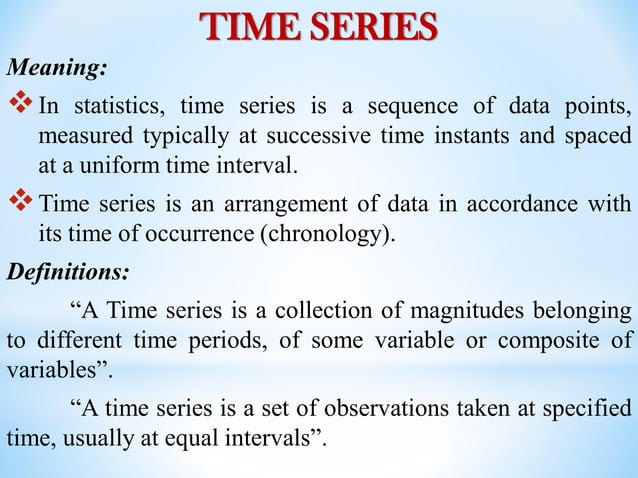 Time Series, Moving Average | PPT