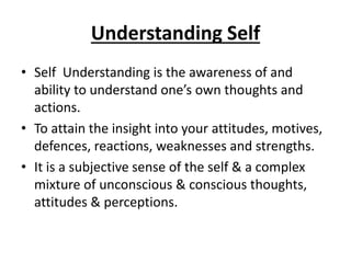 Bs 101 module 1 - self core competency | PPTX