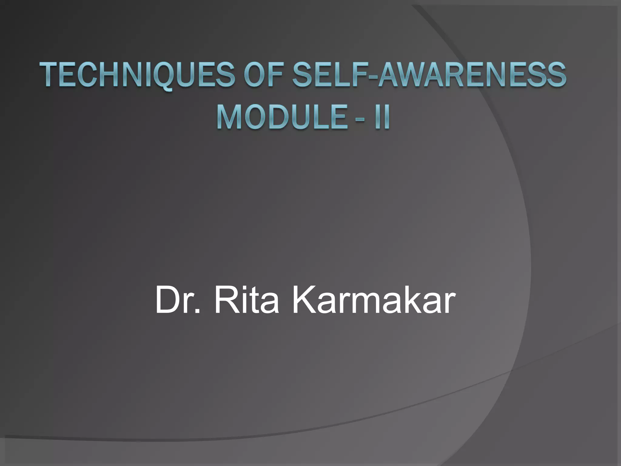 Bs 101 module 2 techniques of self-awareness bs | PPT | Mental Health ...