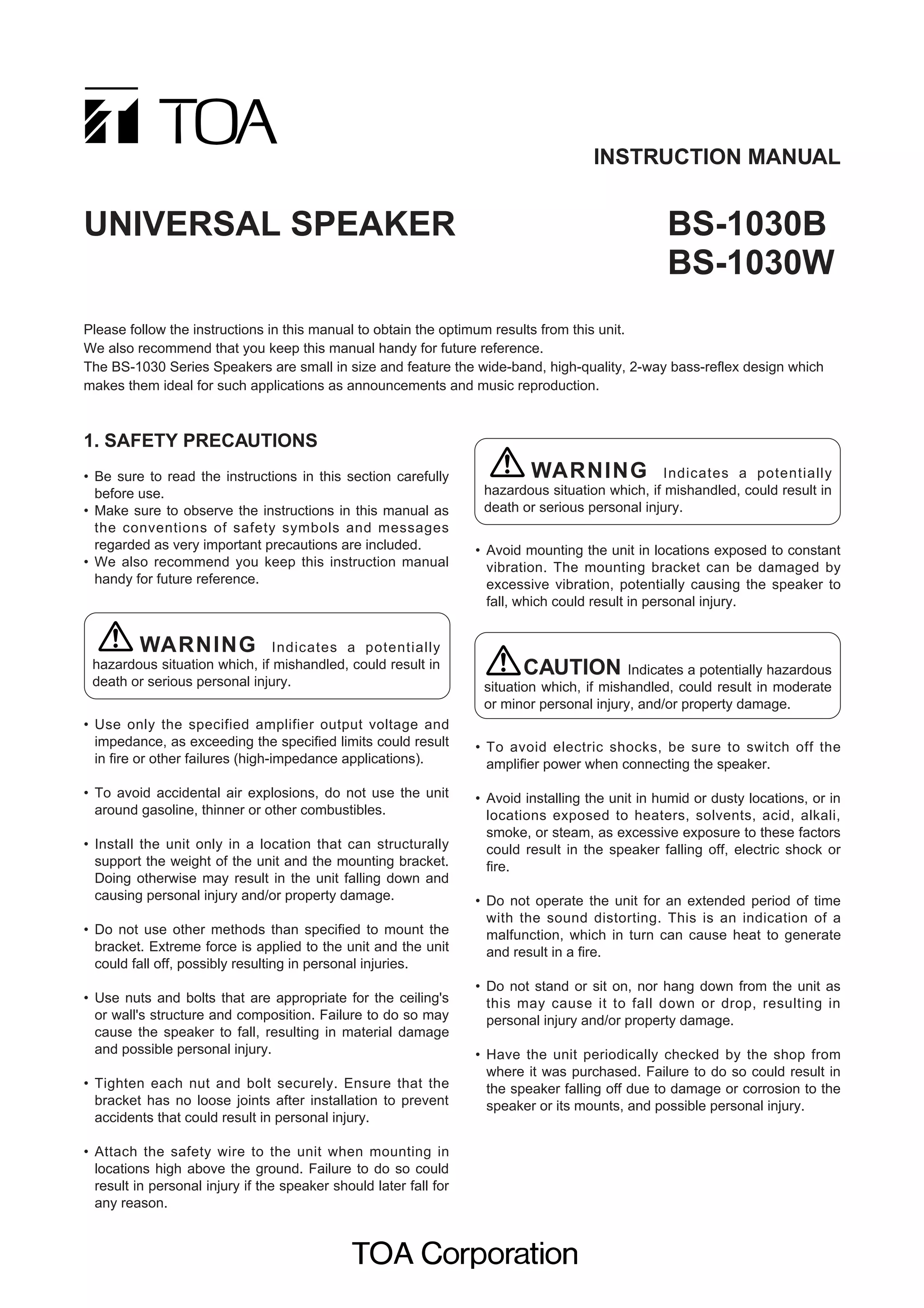 Bs 1030b 1030w | PDF