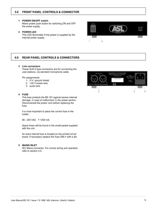 ASL Intercom BS181 | PDF