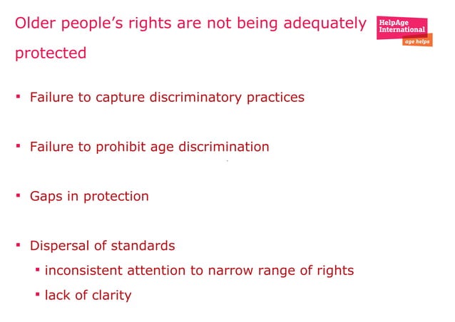 Older people's rights and the existing framework | PPT